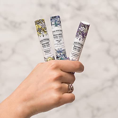 Poo-Pourri Before-You-Go Toilet Spray, On-The-Go Set 3 pack 10 mL, Travel Size (ST9430), Multicolor