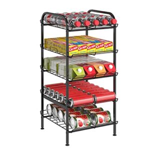 water bottle organizer 5 tier free standing water bottle storage shelf adjustable water bottle holder stand metal beverage can rack for pantry kitchen party black