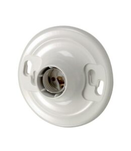 leviton 8829-cw1 one-piece urea outlet box mount, incandescent lampholder, white