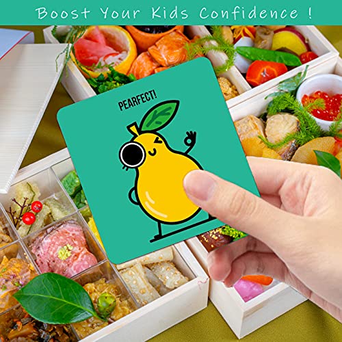 Lunch Box Notes for Kids, 60 Cute Design Positive Affirmation Lunch Box Cards for Kindergarten Kids - Inspirational & Motivational Love Notes for Lunchbox for Boys Girls( With Blank Space)