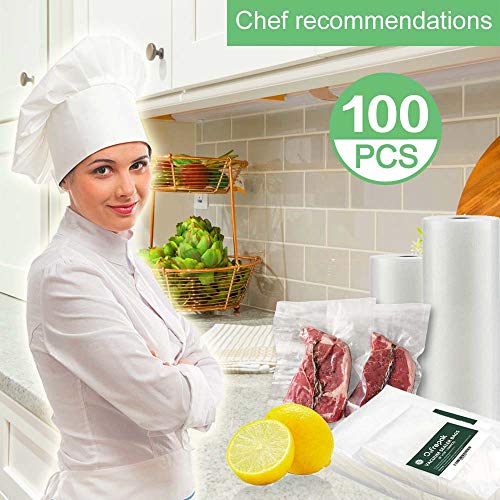 O2frepak 100 Gallon Size 11" x 16"Vacuum Sealer Bags with BPA Free and Puncture Prevention,Vacuum Seal Freezer Bags,Great for Sous Vide Vaccume Sealer PreCut Bags