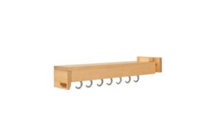 rev-a-shelf gld-w22-sc-7 pull out kitchen cabinet pantry organizer hanging hooks with ball bearing slide system, maple wood