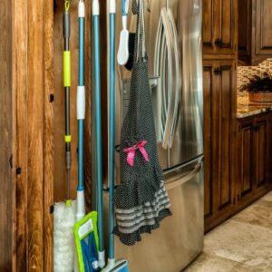 Rev-A-Shelf GLD-W22-SC-7 Pull Out Kitchen Cabinet Pantry Organizer Hanging Hooks with Ball Bearing Slide System, Maple Wood