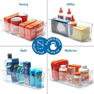 StorageBud Pantry Organization and Storage Bins - 14 Pieces Food Storage Containers - Clear Storage Bins for Fridge, Refrigerator & Kitchen Cabinet - BPA Free Freezer Organizer Bins