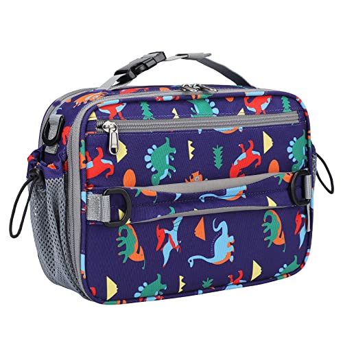 Maelstrom Lunch Box Kids,Expandable Kids Lunch Box,Insulated Lunch Bag for Kids,Lightweight Reusable Lunch Tote Bag for Boy/Girl,Suit for School/Picnic,9L,Dinosaur