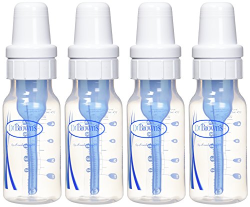 Dr. Brown’s Natural Flow® Anti-Colic Baby Bottle with Level 1 Slow Flow Nipples, 4oz, 4 Pack