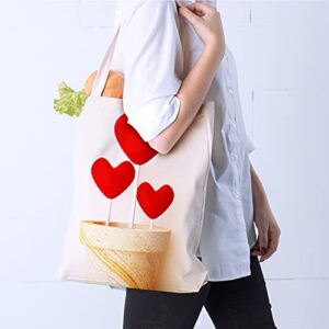 Frienda 8 Pieces Sublimation Tote Bags Sublimation Blank Canvas Bags Reusable Polyester Grocery Bags for DIY Crafting and Decorating