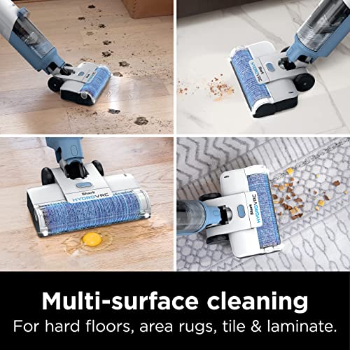 Shark AW201 HydroVac Cordless Pro XL 3-in-1 Vacuum, Mop & Self-Cleaning System with 2 Antimicrobial Brushrolls* & 2 Solutions for Multi-Surface Cleaning, for Hardwood, Tile, Area Rug & More, Tea Green