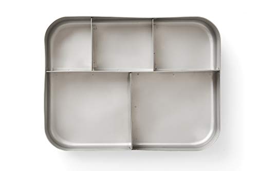 Bits Kits Stainless Steel Bento Box Lunch and Snack Container for Kids and Adults, 5 Sections