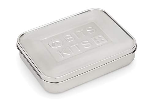 Bits Kits Stainless Steel Bento Box Lunch and Snack Container for Kids and Adults, 5 Sections