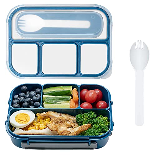 Kids Lunch Box 1300ML Bento Lunch Box Container Back to School Built in Utensil Set for Adult and Kids Modern Style Lunch Container for School,Office,Picnic Leak Proof,Dishwasher Microwave Safe