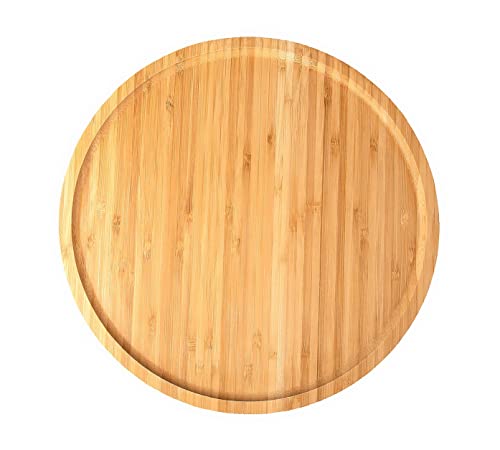 Mateda 12" Bamboo Lazy Susan Turntable for Pantry Cabinet or Table (12 inch)