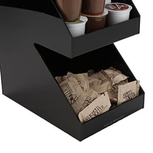 Mind Reader Acrylic 3-Tier Coffee / Tea Condiment Organizer, Black