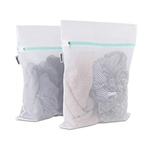 mamlyn mesh laundry bag for delicates, wash bag for underwear and lingerie, makeup organizer bag (2 medium)