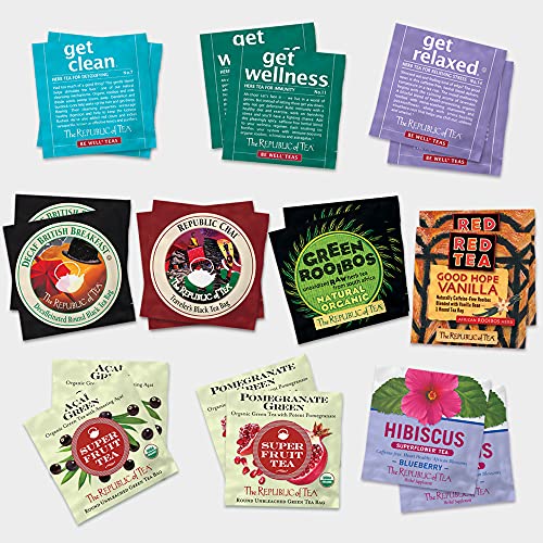 The Republic of Tea Premium Assortment of Teas & Herbs, 50 Tea Bags