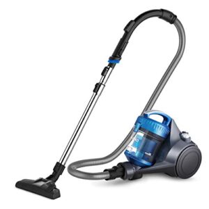 eureka whirlwind bagless canister vacuum cleaner, lightweight vac for carpets and hard floors, blue