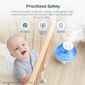 LEVOIT Humidifiers for Bedroom Large Room (2.4L Water Tank), Cool Mist for Home Whole House, Quiet for Baby Nursery, Adjustable 360° Rotation Nozzle, Ultrasonic, Auto Shut off, Night Light, BPA-Free