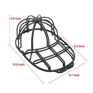 Hat Washers, 2-Pack Baseball Hat Cleaners Cap Washer, Fit for Adult/Kid's Hat Washer Frame Cage, Hat Protector Racks for Washing Machine, Black