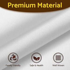 Barossa Design Fabric Snap-in Shower Curtain Liner Replacement 70" x 54" - Hotel Style, Removable & Machine Washable, Water-Repellent - White, 70x54