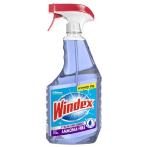 windex ammonia-free glass cleaner, crystal rain scent, spray bottle, 32 fl oz