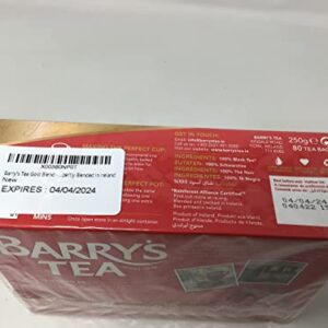 Barrys Tea Gold Blend Tea bags - 80 Count