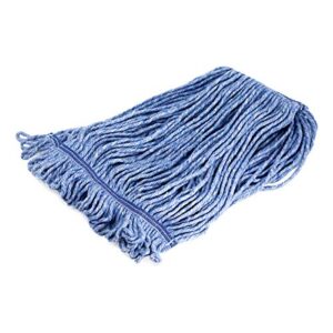 KLEEN HANDLER General Cleaning Mop Heavy Duty Commercial Replacement, Wet Industrial Blue Cotton Looped End String Head Refill (Pack of 3)