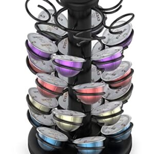 EVERIE Coffee Pod Holder Carousel Compatible with Nespresso Vertuoline Capsules, Holds 30 Pods, NRT03S