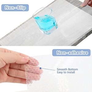 GEEBOBO Shelf Liner 12inx20ft, Refrigerator Liners, Wire Shelf Liner, Shelf Liners for Kitchen Cabinets Non-Adhesive, Clear Plastic Fridge Shelf Liner Fits Glass Shelves, Drawers, Dresser, Pantry