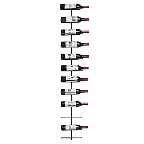 12 Bottle Wall Mounted Wine Rack, Adjustable Tier Wall Hanging Wine Holder Towel Rack, Detachable Wine Storage Organizer Used As One or Four, for Kitchen, Pantry, Dining Room, Bar, Wine Cellar