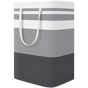 storageright laundry basket hamper large collapsible laundry hamper with easy carry handles，freestanding clothes hampers for laundry, bedroom, dorm, clothes, towels, toys, 75l, gradient grey