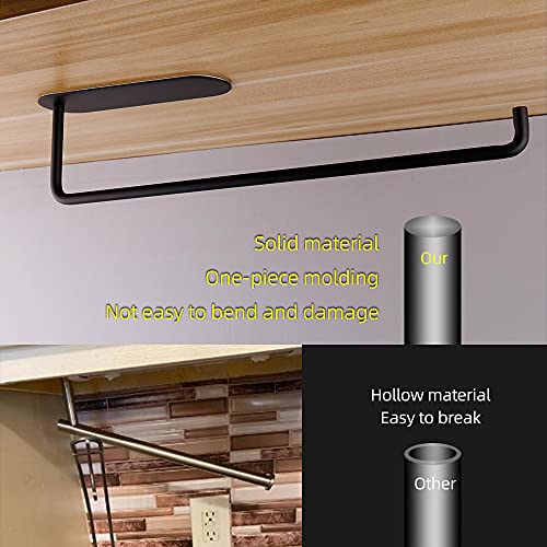 Adhesive Paper Towel Holder SUS304 Stainless Steel Kitchen Tissue Roll Holder Wall Mounted Paper Holder Under Kitchen Cabinet for Shower Bathroom