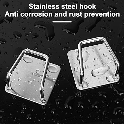 Wonnisx Adhesive Sponge Holder for Kitchen Sink - 2Pcs SUS304 Stainless Steel Strong Adhesive Sink Caddy - Rustproof & Waterproof, Quick Drying, Minimal Size Save Sink Space