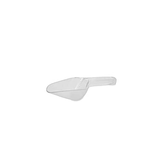 Rubbermaid Commercial Products Plastic Utility Ice Scooper, 6-ounce, Clear, Dishwasher Safe Kitchen Scoop for Weddings/Bar/Ice Bucket/Kitchen/Popcorn