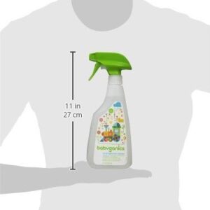 Babyganics Toy & Highchair Cleaner Spray, Non-Allergenic, Non-Toxic, Packaging May Vary, 17 Fl Oz (Pack of 2)