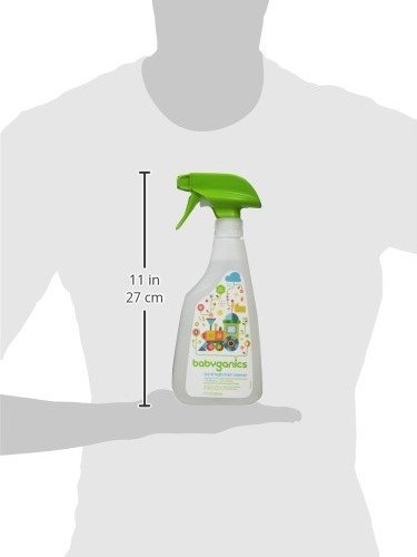 Babyganics Toy & Highchair Cleaner Spray, Non-Allergenic, Non-Toxic, Packaging May Vary, 17 Fl Oz (Pack of 2)