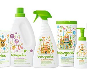 Babyganics Toy & Highchair Cleaner Spray, Non-Allergenic, Non-Toxic, Packaging May Vary, 17 Fl Oz (Pack of 2)