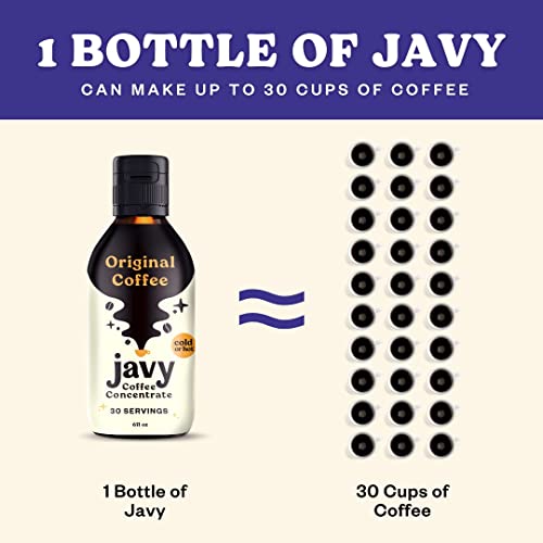 Javy Coffee 30X Cold Brew Coffee Concentrate, Perfect for Instant Iced Coffee, Cold Brewed Coffee and Hot Coffee