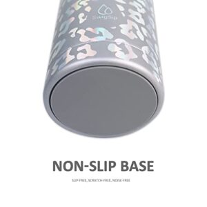 Swig Sip Skinny Can Cooler - Double Wall Stainless Steel Vacuum Insulated Can Holder for 12oz Slim Tall Beverage Bridesmaid Gift (Laser Leopard)