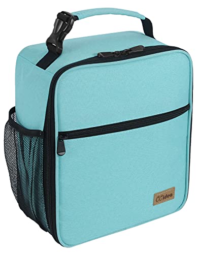 CCidea Lunch Box for Men Women Adults, Portable Insulated Lunch Bag for Office Work School, Reusable Zippered Bento Lunch Box for Kids (Tiffany Blue)