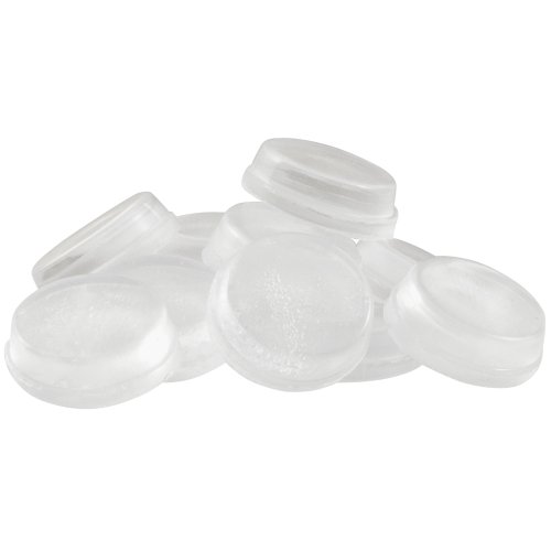 Soft Touch 1/2" Round Self Stick Cabinet Bumper Pads to Dampen Sound and Protect Surfaces, 12 Pack, Clear, 12 Count