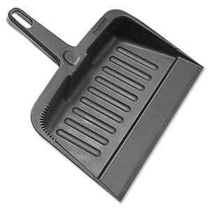 rubbermaid commercial products heavy-duty dustpan, charcoal color, for extra large size cleaning jobs at home/work/outdoor/garage