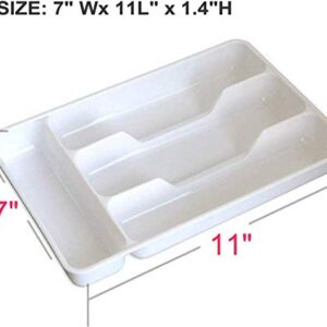 Alytimes Pack of 2 Small Silverware Tray,（11 x 7 x 1.4 inches） Cutlery Tray, Keeps forks and spoons perfectly stacked