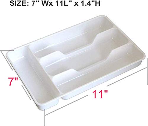 Alytimes Pack of 2 Small Silverware Tray,（11 x 7 x 1.4 inches） Cutlery Tray, Keeps forks and spoons perfectly stacked