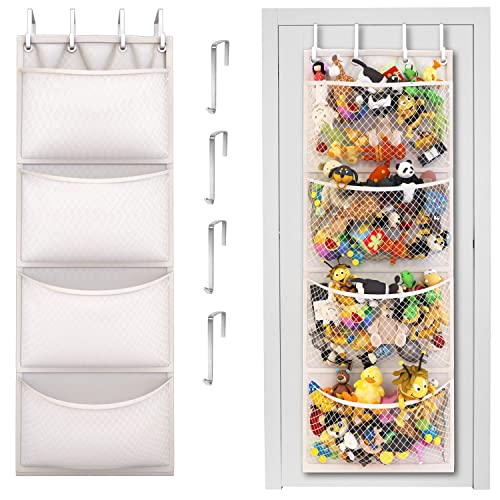 The Original Stuffed Animal Storage (Patent Pending) - Over Door Organizer for Stuffies, Baby Accessories, Toy Plush Storage / Breathable Hanging Storage Pockets Big Girls Toddler Large Bag Animals