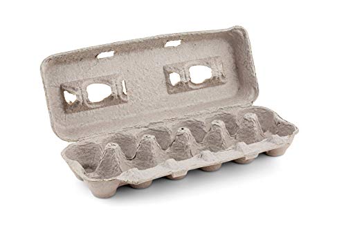 Printed Natural Pulp Egg Cartons Holds Up to Twelve Eggs - 1 Dozen Large - Strong Sturdy Material Perfect For Storing Extra Eggs - by MT Products (15 Cartons) - Made in The USA