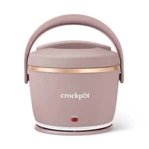 crockpot electric lunch box, portable food warmer for on-the-go, 20-ounce, blush pink