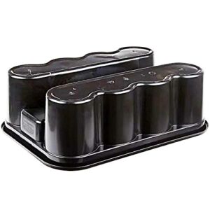 Rubbermaid Commercial Products Deluxe Carry Caddy for Cleaning Products, Spray Bottles, Sports/Water Bottles, and Postmates/Uber Eats Drivers, Black (FG315488BLA)