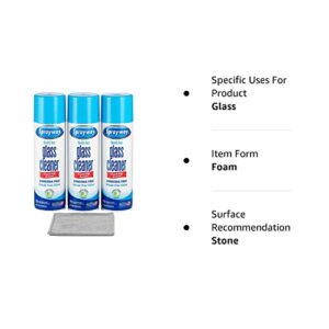 Sprayway Glass Cleaner , Foam Action , 19 Fl Oz , ( Pack of 3 ) - Bonus Ultra Fine Microfiber Cleaning Cloth for Glass