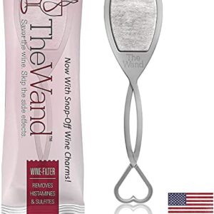 PureWine Wand Technology Histamine and Sulfite Filter, Purifier Alleviates Wine Allergies & Headaches, Stir Stick Aerates Wine - Pack of 8