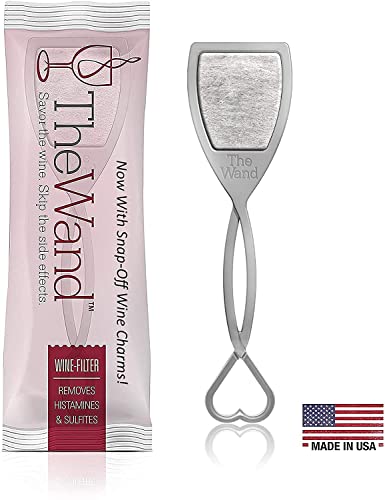 PureWine Wand Technology Histamine and Sulfite Filter, Purifier Alleviates Wine Allergies & Headaches, Stir Stick Aerates Wine - Pack of 8